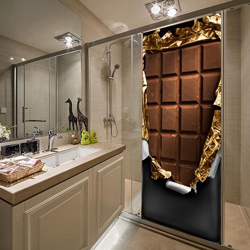 Buy 3D Creative Delicious Chocolate Door Sticker House Home Wall Art ...