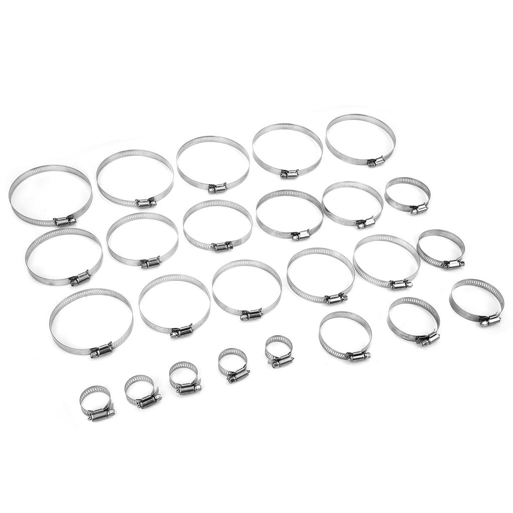 Buy 25pcs Hose Pipe Clamp Anti‑Corrosion 304 Stainless Steel Fastener ...
