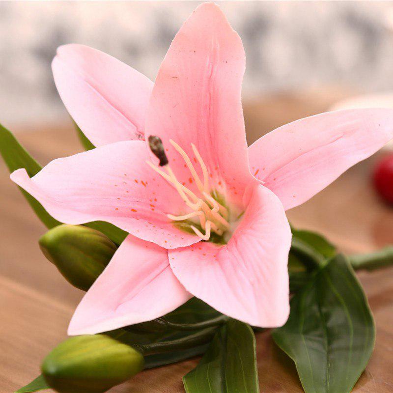 Buy Real Touch Lily Flowers 3 Heads Artificial Flowers Bouquets New ...