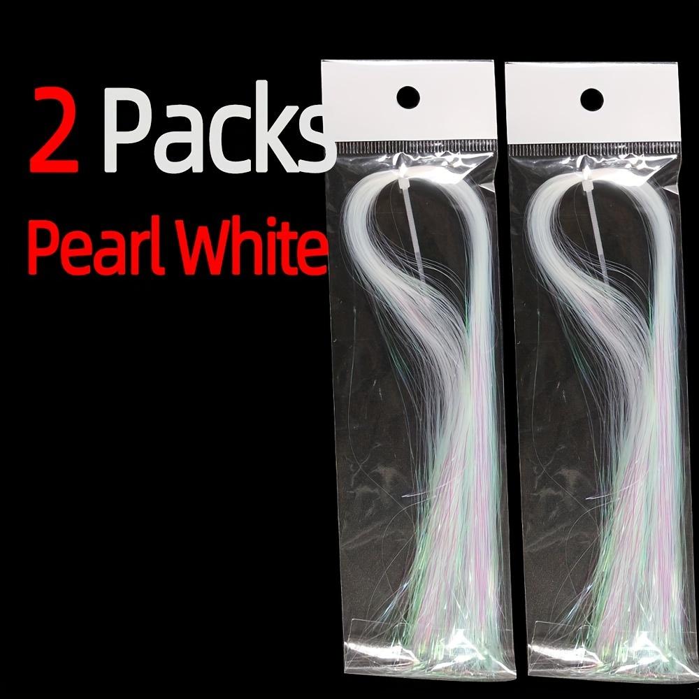 Cheap 2 Packs 1/50 0.5mm UV Pearl Ice Wing Fly Tying Flashabou Tube Fly ...