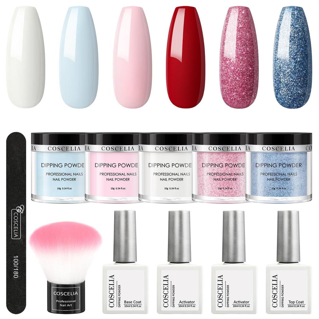 Buy COSCELIA Dipping Powder Nail Starter Kit Nail Kit for French ...