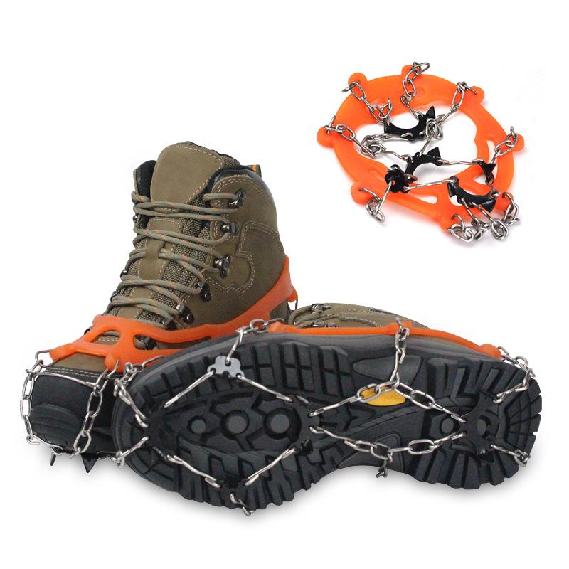 Outdoor 8 Tooth Stainless Steel Crampons Winter Snow Shoe Cover Hiking ...