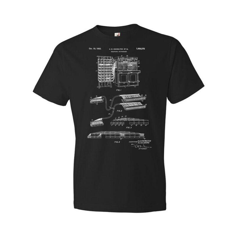 Buy Telephone Switchboard Shirt Telecom Gift Call Center Tee Black ...