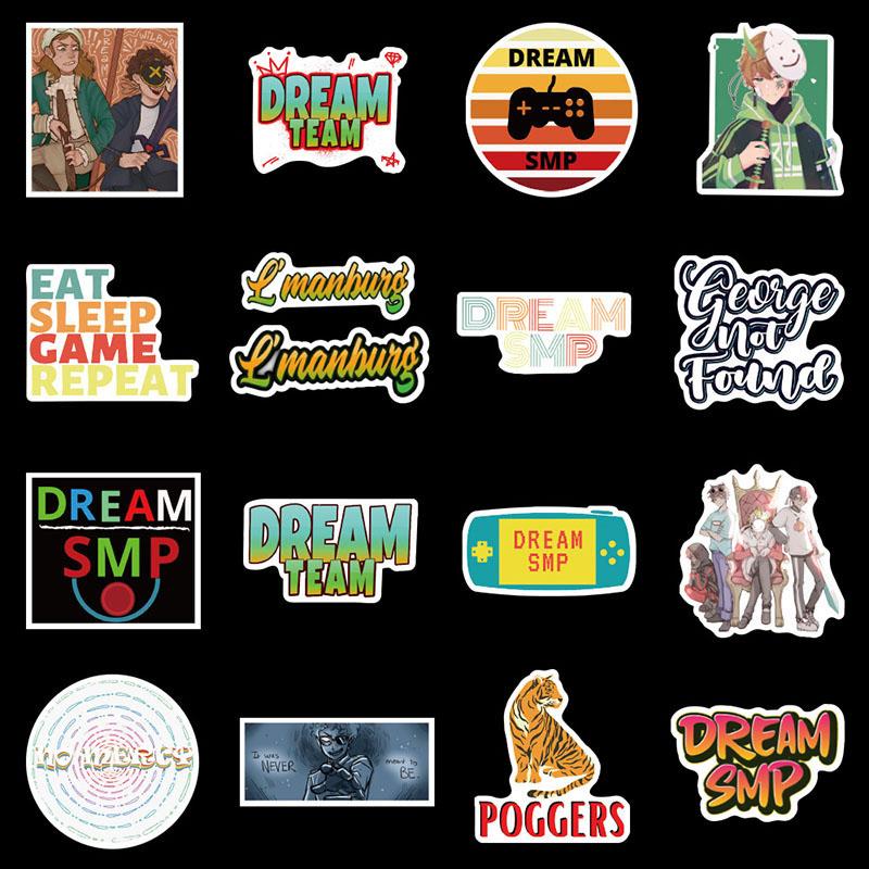 50Pcs Dream Smp Stickers Aesthetic Cartoon Anime Graffiti Suitcase ...