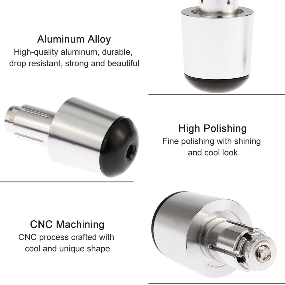 Buy Pair of Universal Motorcycle Motorbike Aluminum Handlebar Bar Ends ...