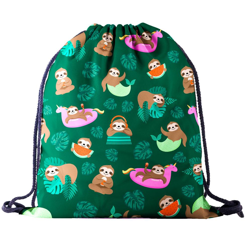 Buy Cartoons Sloth String Bag For Shoes In School Women Lace Backpack ...