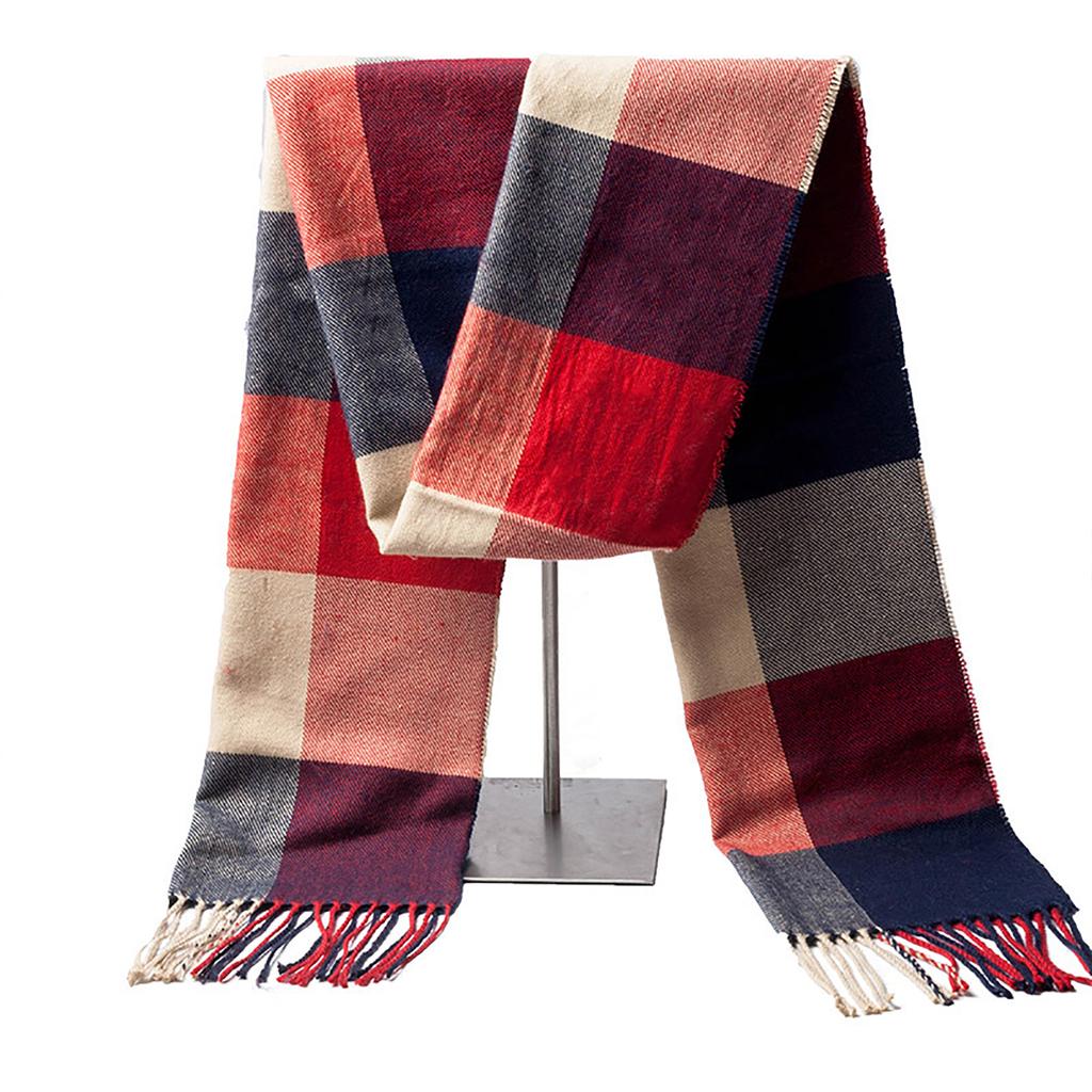 Cheap Women Scarf Lightweight Fringed Plaid Long Warm & Cozy Blanket ...