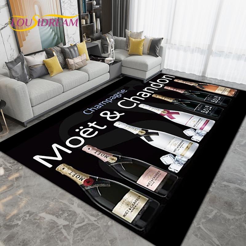 Cheap Champagne Moet & Chandon Area Rug Large,Carpet Rug for Living ...