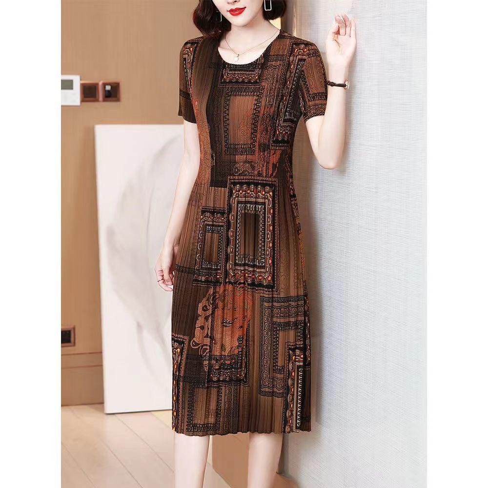Cheap Summer 2023 fashion retro foreign style large size thin skirt ...