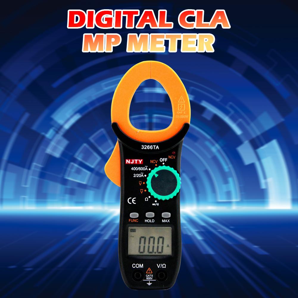 Buy NJTY 3266TA LCD Digital Clamp Meter AC Current NCV AC/DC Voltage ...