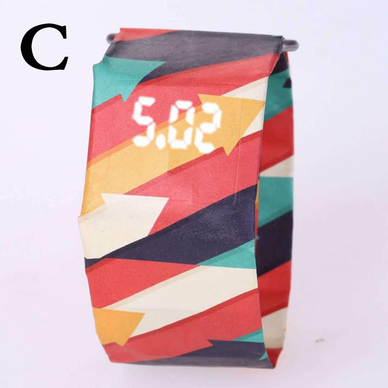 Unisex Paper Watch LED Waterproof Wearproof Clock Tyvek Paper Strap ...