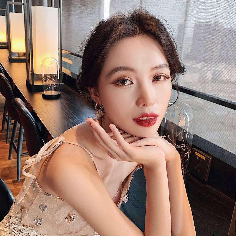 Buy 1/11Pair New Moon Dangle Earrings For Women Temperament Cherry Cat ...