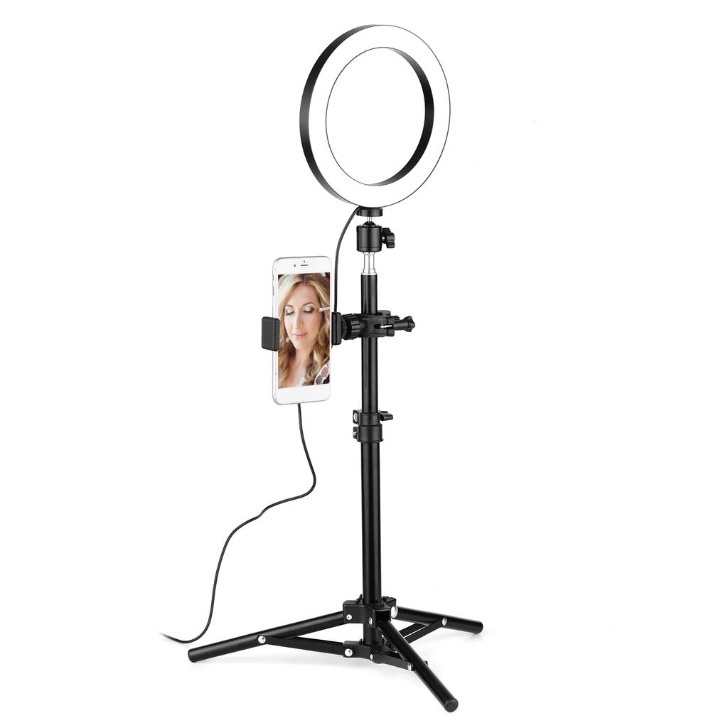 Buy Ring Light Kit 20cm Diameter 3000K6500K Bicolor Dimmable Ring Video ...