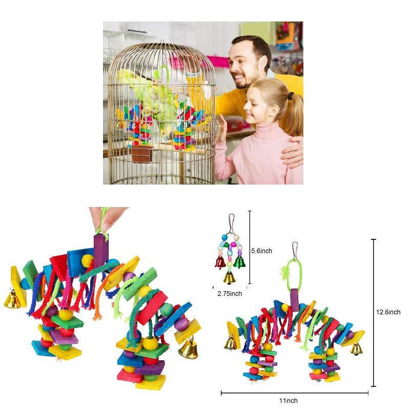 Buy Parrots Toys Blocks Parrots Birds Toys 2Pcs/set Birds Bite for ...