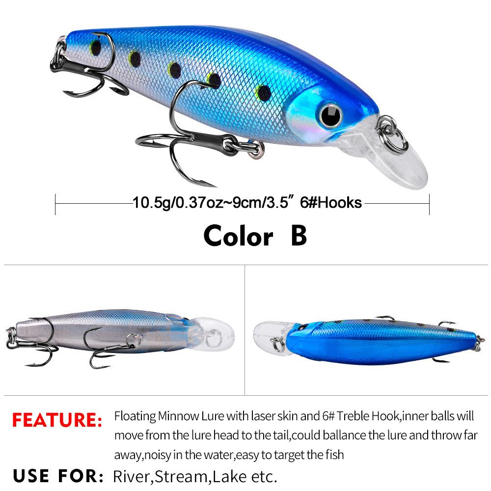 Kaufe Floating Minnow Lure Bait 10.5g/9cm Plastic False Bait Hard Bait ...
