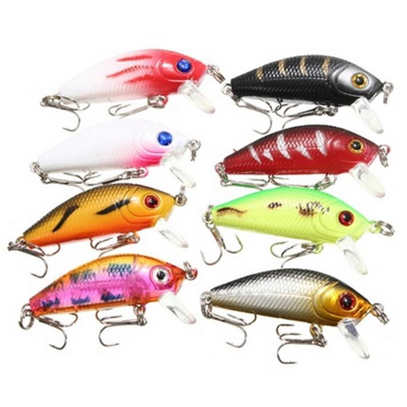 Buy 1/5/10/48Pcs / Set Mixed Size Minnow Fishing Artificial Lures Baits Crank Baits Sharpened ...