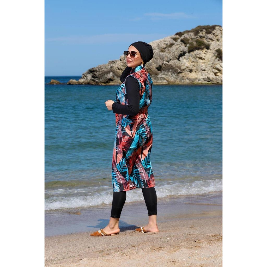 Satın alın Modest Muslim Swimwear Burkini Islamic Swimsuit Colorful ...