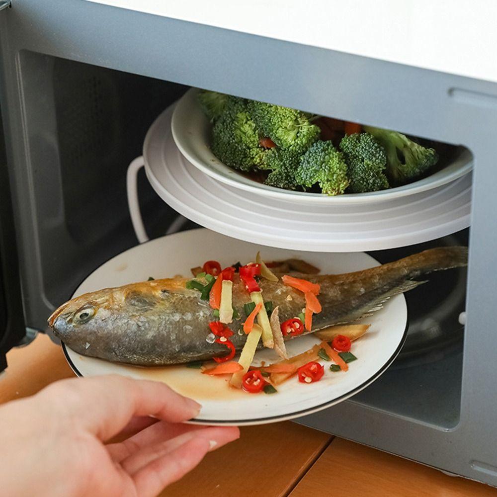 Buy Shelves Multi-functional Plate Stand White Steaming Rack Plastic ...