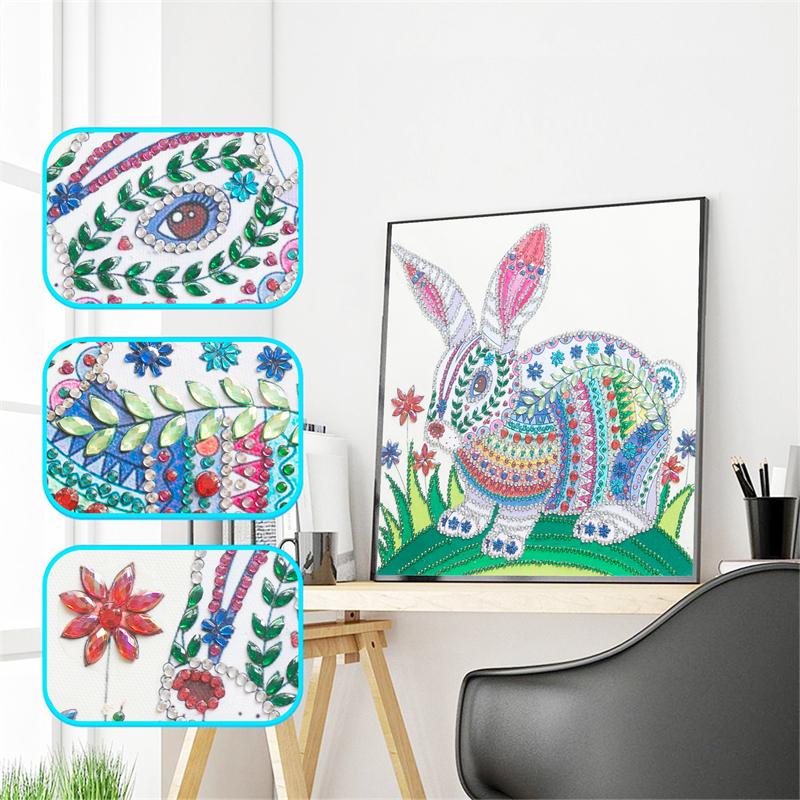 Buy New DIY Special Shaped Diamond Painting 5D Rabbit Diamond Painting ...