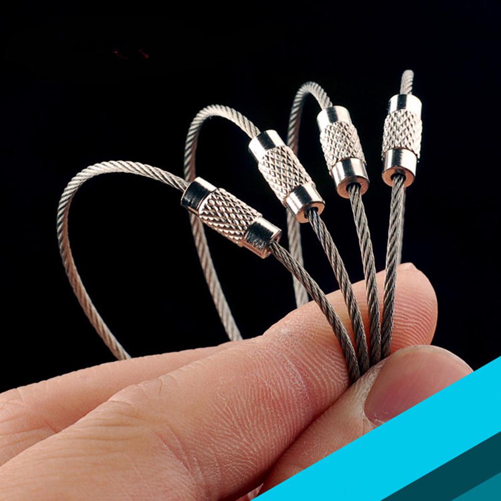 Assorted Sizes Stainless Steel Falt Twist Key Ring Round Keychain ...