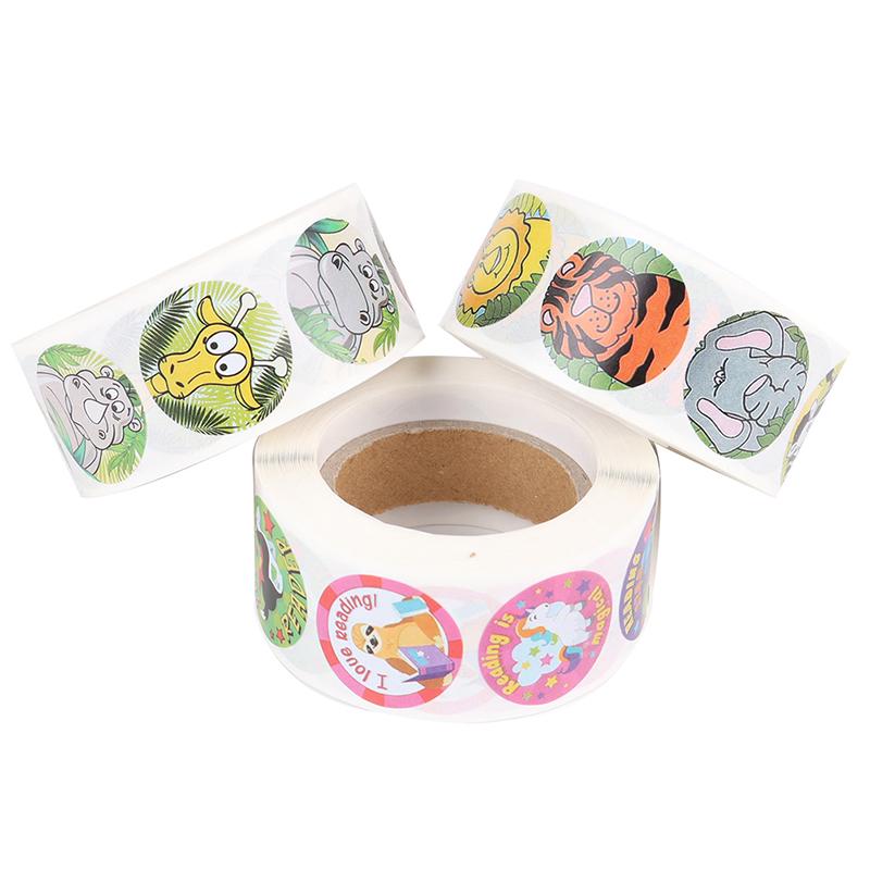 Buy 500Pcs/Roll Zoo Animals Cartoon Stickers For Kids Classic Toys ...