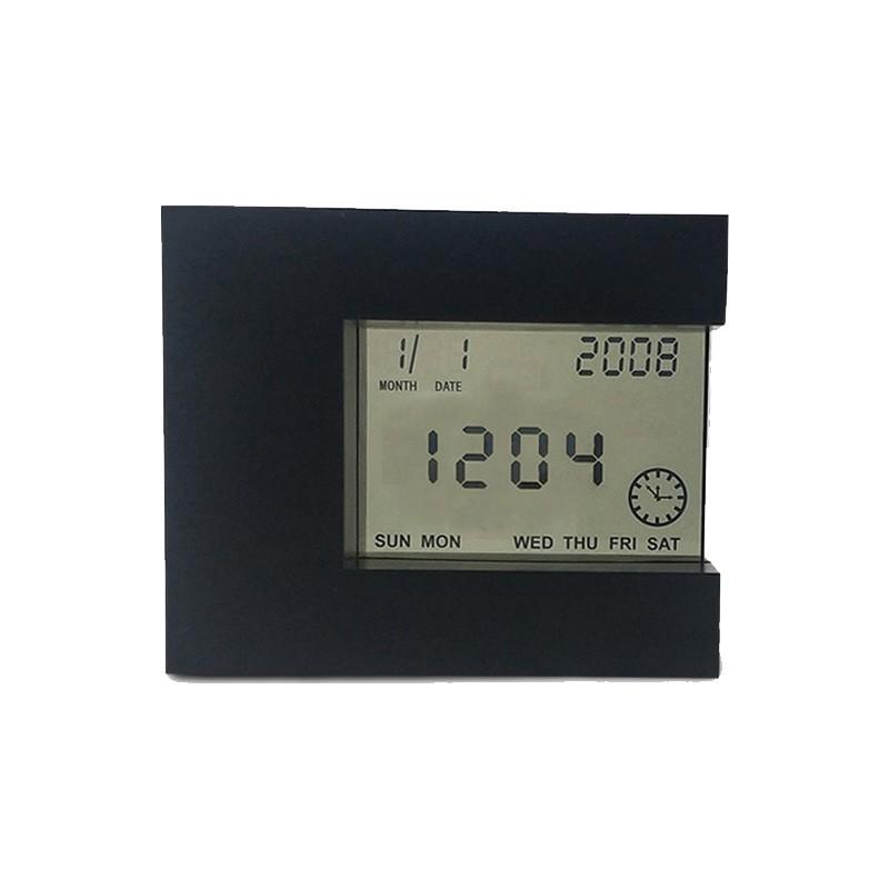 Four-Sided Clock LCD Calendar Alarm Clock Rotation Change Use Function ...