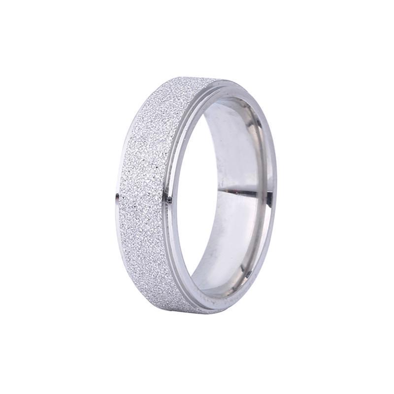Buy Stars Titanium Steel Ring Wedding Engagement Frosted Rings For Men ...