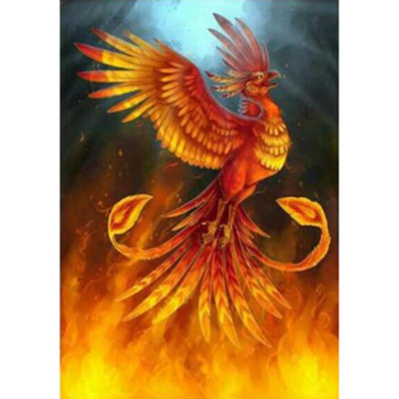 Buy 5D Full DIY Diamond Painting " Flying Phoenix " Rhinestones Cross ...