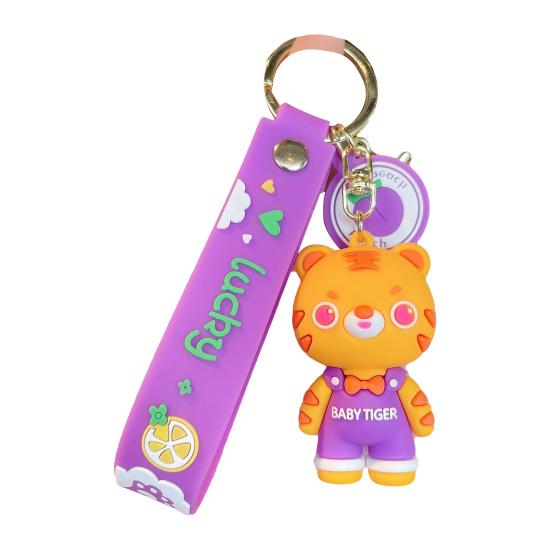 Buy Delicate PVC Stylish Decorative Bow Tie Tiger Key Holder Ring ...