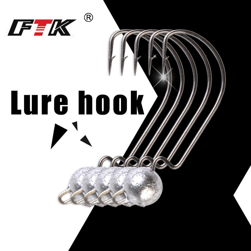 Buy Lead Jig Head Hook 3.5g/5g/7g/10g Barbed Fishing Hook Jig Lead ...