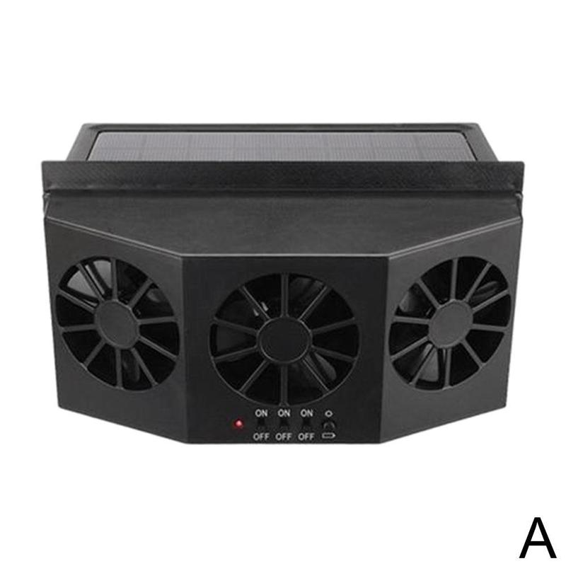 Cheap Solar Powered Car Cooler Front/Rear Window Radiator Vent Air ...