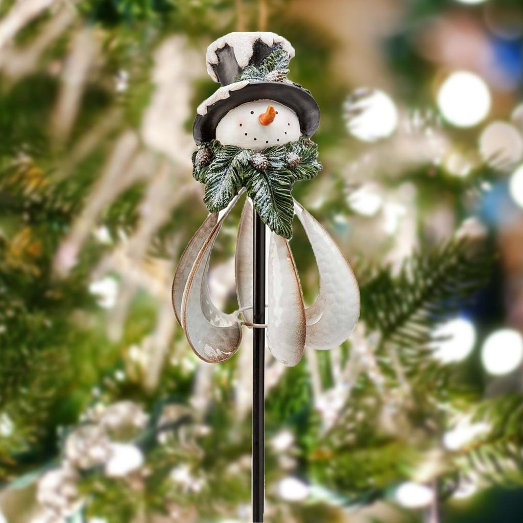 Buy Christmas Garden Decoration Rotary Wind Chime Ornament Snowman Wind ...