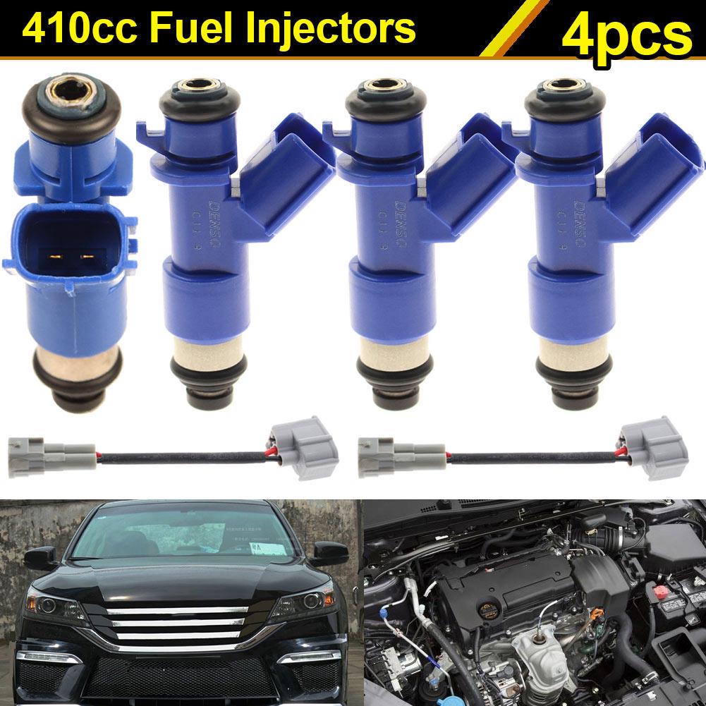 Buy 4 Pcs New 410cc Fuel Injectors w/Plug & Play Adapters for Honda ...