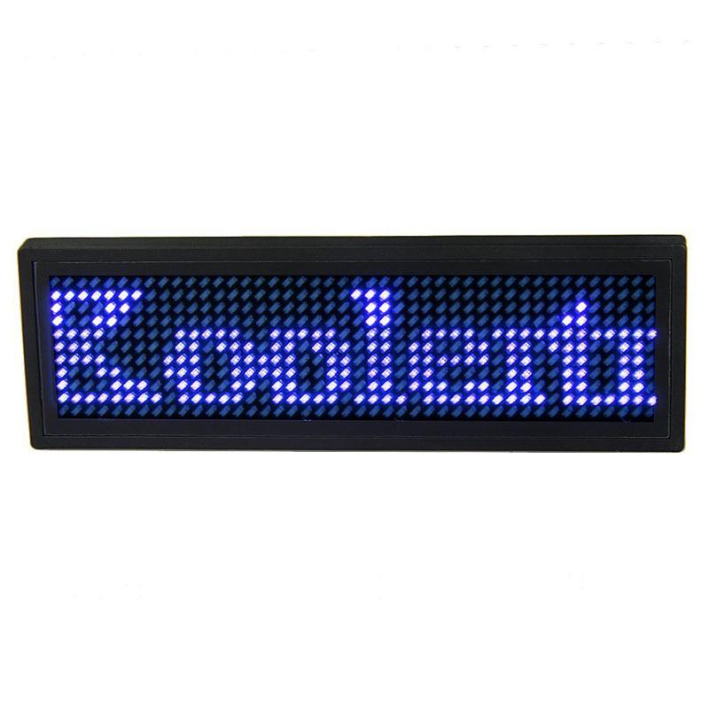 USB Programmable Scrolling Blue LED Name Badge,Mini Display Message ID ...