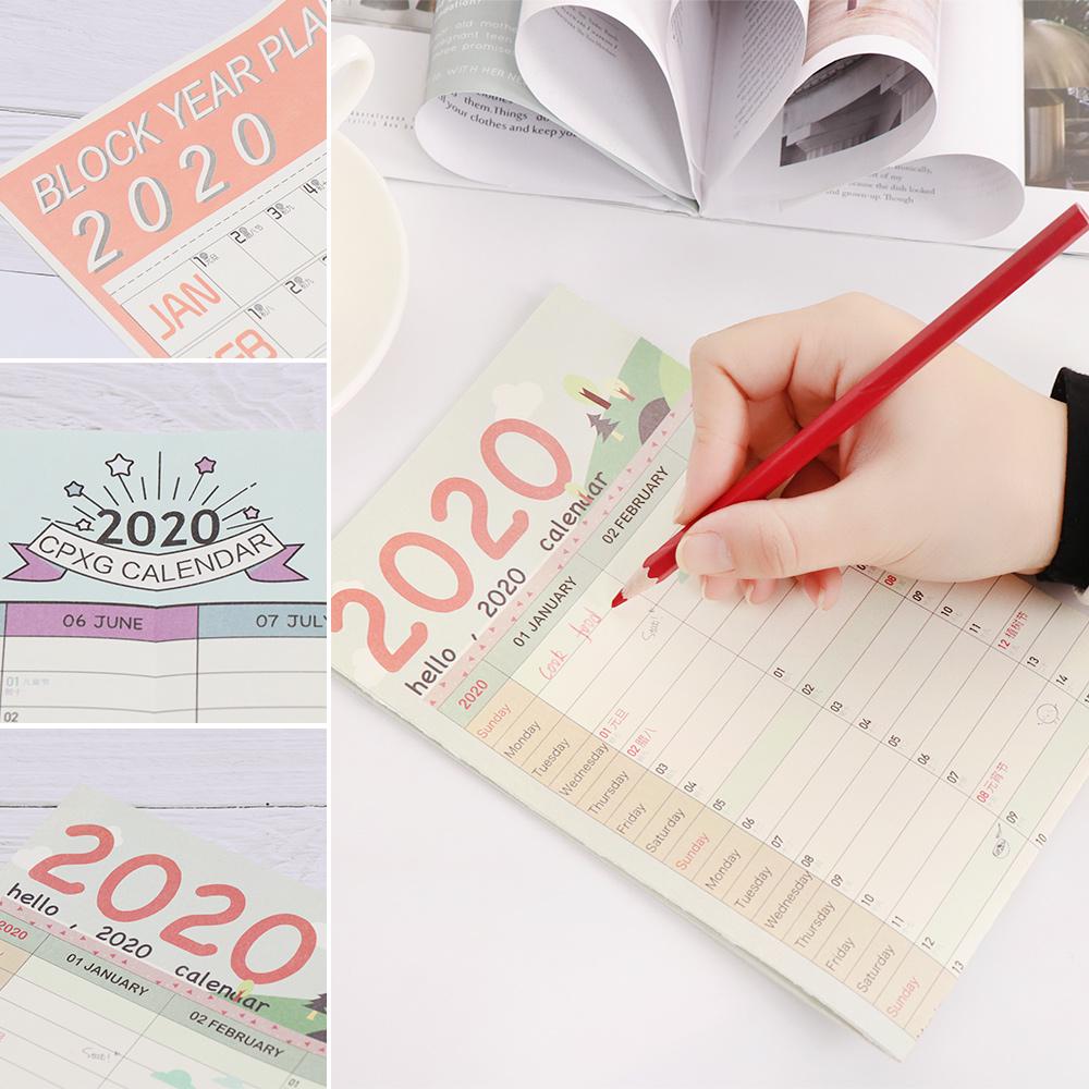 Buy 1Pc Stationery Diary Study Plan Schedule 2020 Calendars 365 Days ...