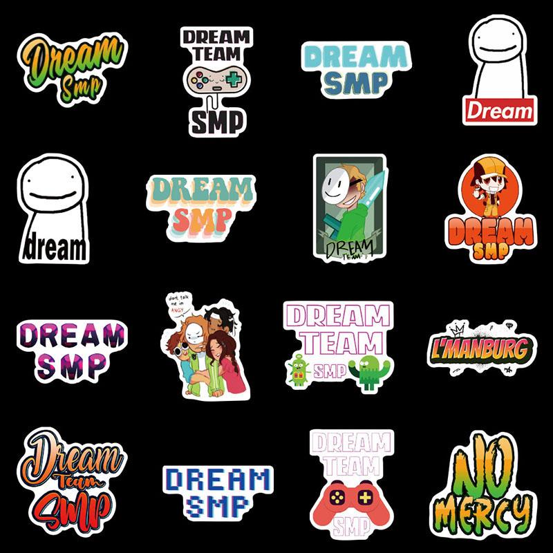 Buy 50Pcs Dream Smp Stickers Aesthetic Cartoon Anime Graffiti Suitcase ...