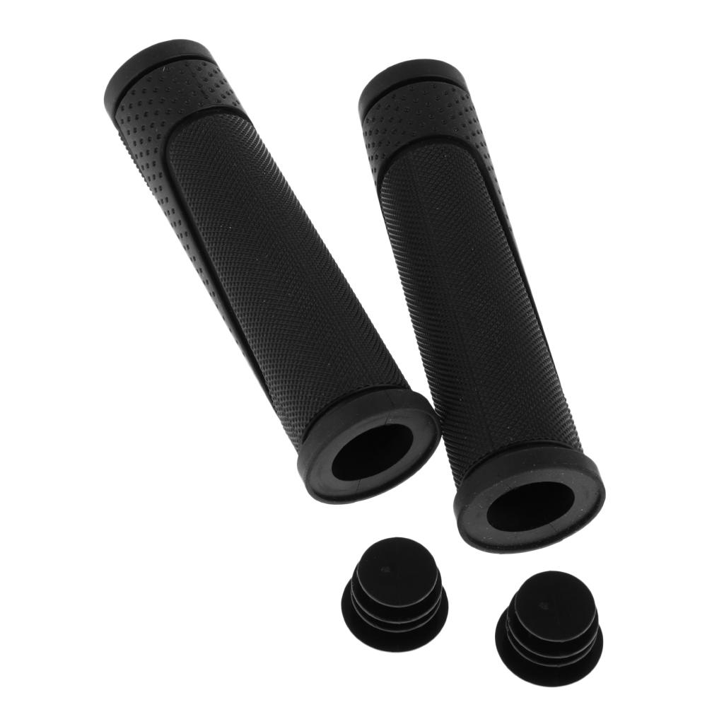 1 Pair Rubber Bike Bicycle Handlebar Handle Bar Grip Cover with Double ...