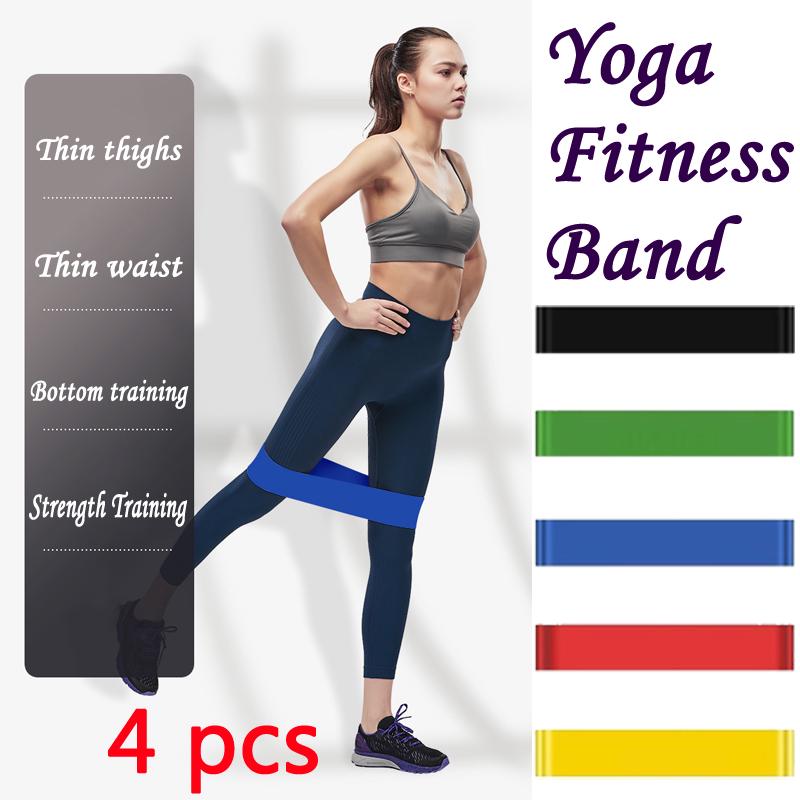 Buy 4 Pcs Yoga Resistance Rubber Bands Fitness Equipment Pilates Sport ...