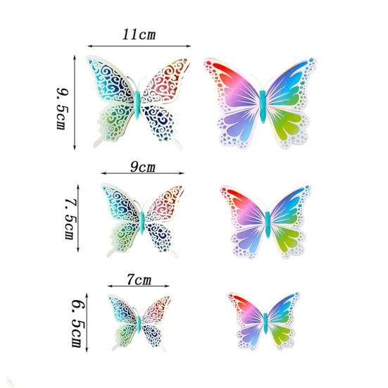 Cheap 1 Set Fluorescence Butterfly Refrigerator Magnets PVC Creative ...