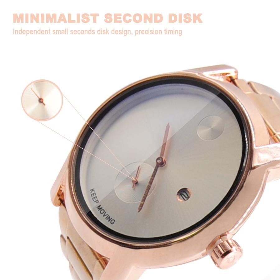 Buy Keep Moving Top Luxury Casual Quartz Watch Gold Stainless Steel ...