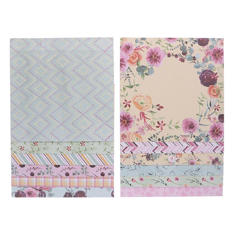 Buy 12Pc Flower Patterned Scrapbooking Packs Paper Handmade Craft Paper ...