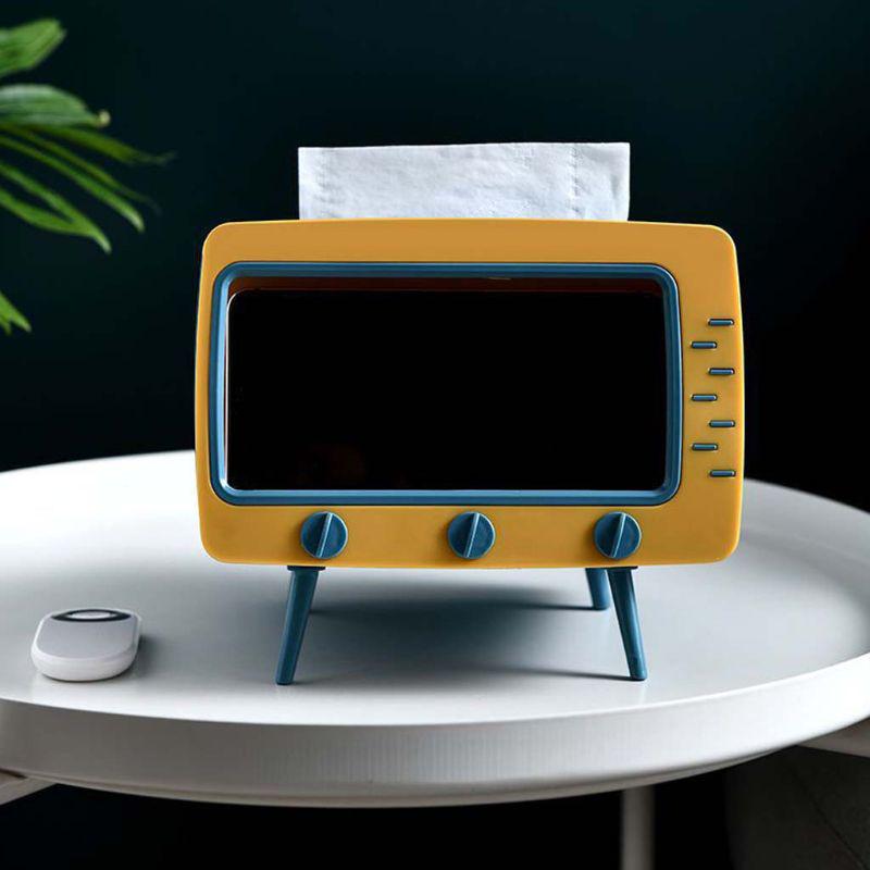 Home & Living TV tissue box and phone holder 2 in 1 Tissue box cover ...