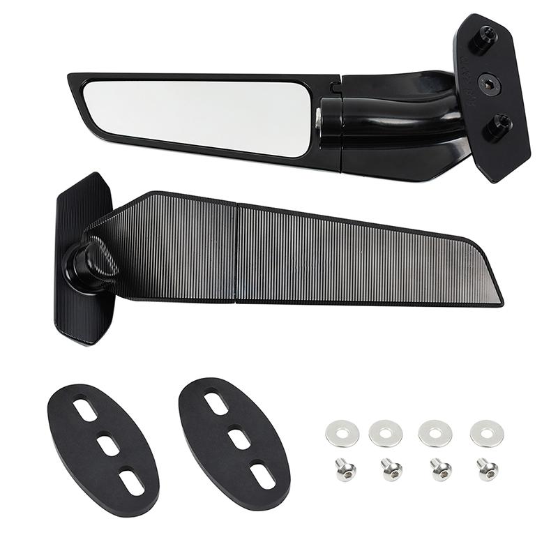 💰Kjøp POSSBAY New Wind Swivel Wing Fin Rearview Side Mirror For Suzuki ...