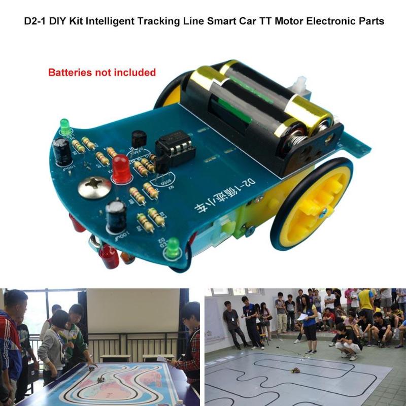 D2-1 DIY Kit Intelligent Tracking Line Smart Car TT Motor Electronic ...