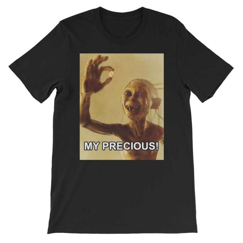 Bitcoin My Precious T-shirts Men Printed Shirt Casual Short Sleeve oft ...