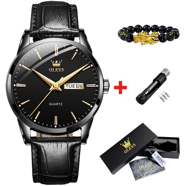 Cheap OLVES Top Brand Men's Watches Original Simple Blue Face Quartz ...