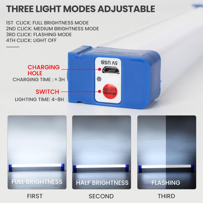 Buy 20W/40W/60W LED Lights USB Rechargeable Emergency Light Wireless USB Multifunction Portable ...