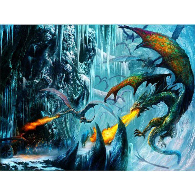 5D DIY Diamond Painting Charizard Full Rhinestone Diamond Embroidery ...