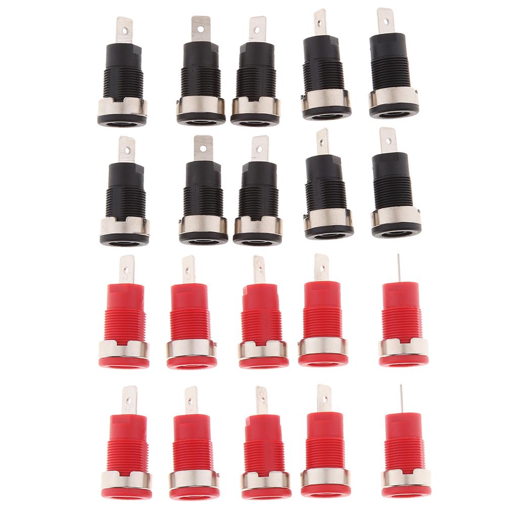 Buy 20pcs 4mm Banana Plug Safety Socket Panel Mount Binding Post 32A at ...