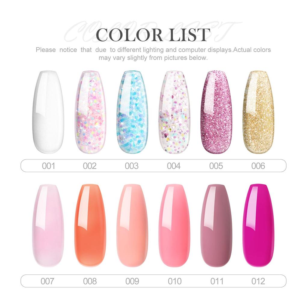 Buy COSCELIA Poly Nail Gel Kit Quick Building Soak Off Crystal Jelly ...